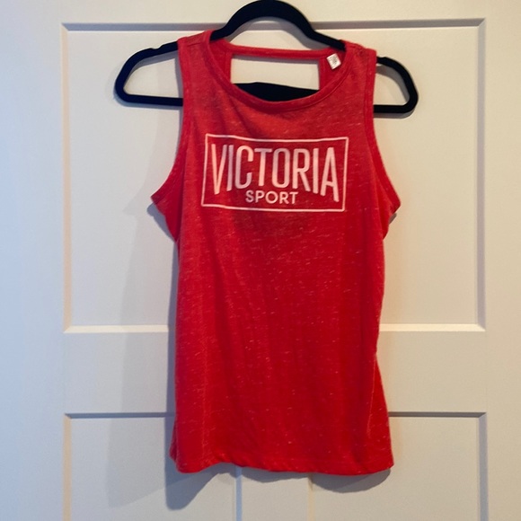 Victoria's Secret | Tops | Small Victoria Sport Red Workout Tank With ...